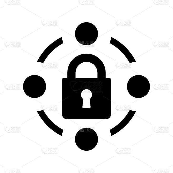 安全锁图标/黑色