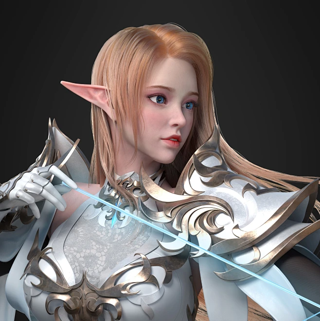 Elf archer, shuliang liu : refence https://www.artstation.com/artwork/PLJxZ My first independent ...
