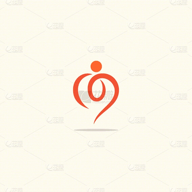 love heart valentine abstract logo素材-花瓣网