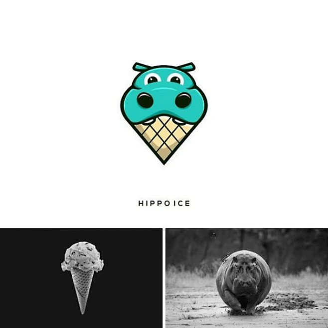 印尼设计师 Rendy Cemix，把人们熟悉的两个截然不同的素材，完美地融合起来，设计出一个全新的LOGO。#标志分享# -花瓣网