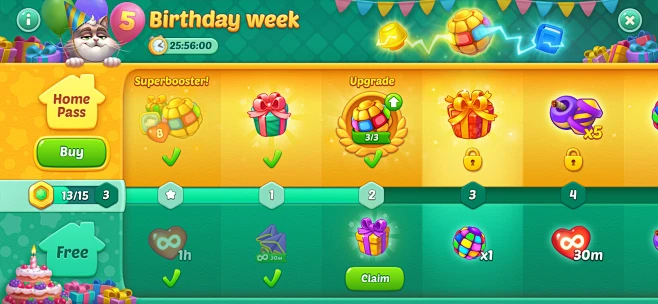 Homescapes - Season Pass UI Evolution-花瓣网