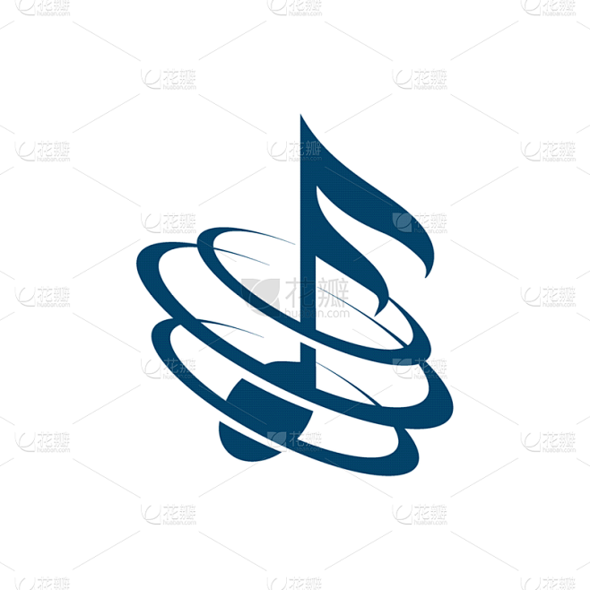 music notes logo creative abstract key note