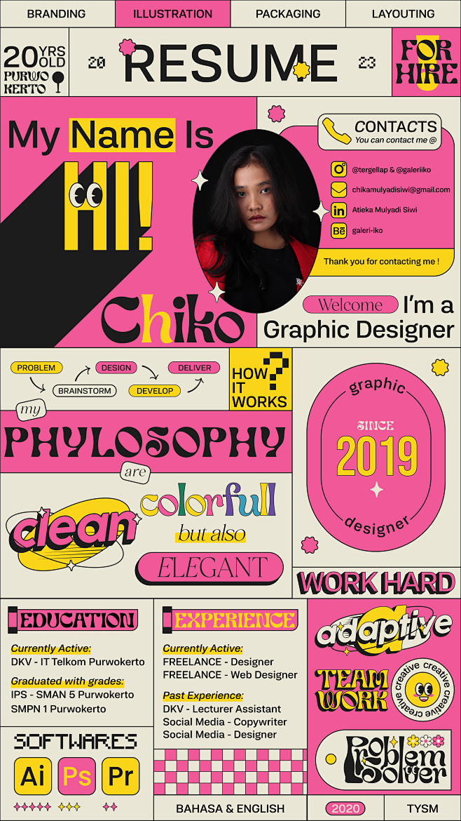 adobe illustrator CV cv design Digital Art ILLUSTRATION Layout popart ...