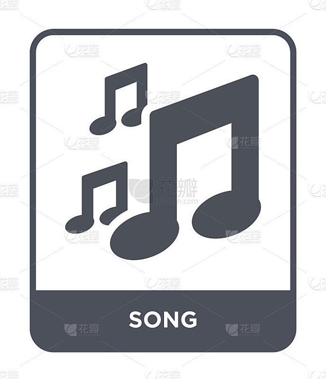 song icon vector on white background, song trendy