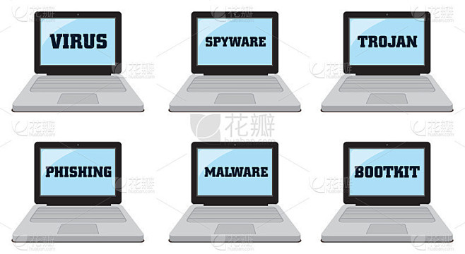 Computer Virus Icon Set Vector Illustration