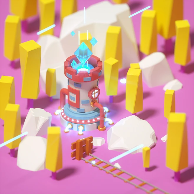 3D illustration 3d modeling 3D tutorial Game Art game design lowpoly ...