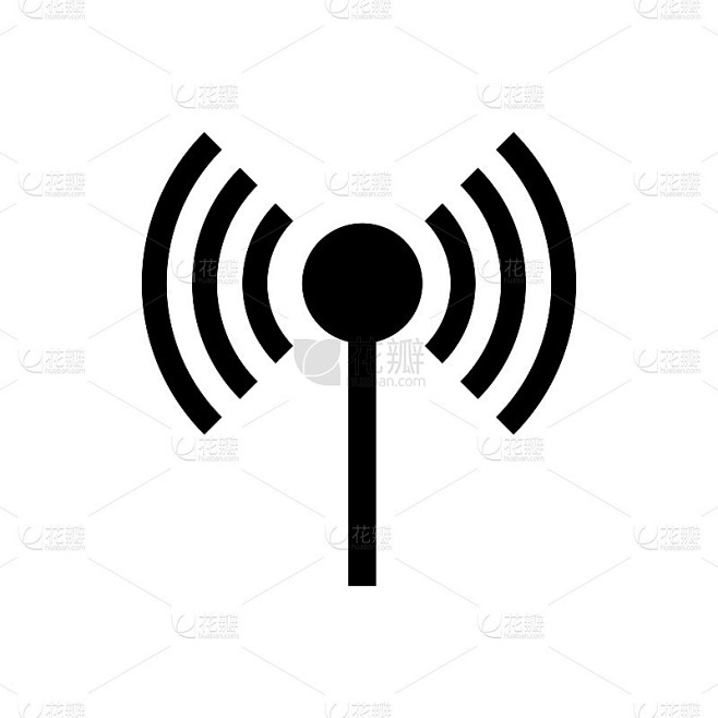 信号图标平面矢量模板设计流行