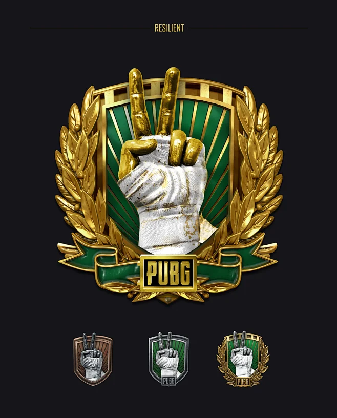 3D 3d modeling 3dsmax Battlegrounds gamedesign Marmoset pubg emblem ...