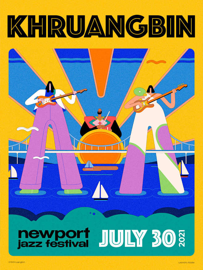 Poster for Khruangbin at Newport 2021