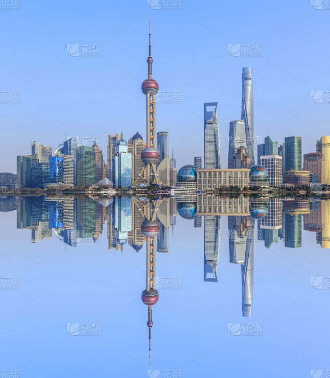 陆家嘴,浦东,城市天际线,上海,珀尔里福,船桥,天际线拱门,绿色建筑,黄浦江,东方明珠塔素材-花瓣网