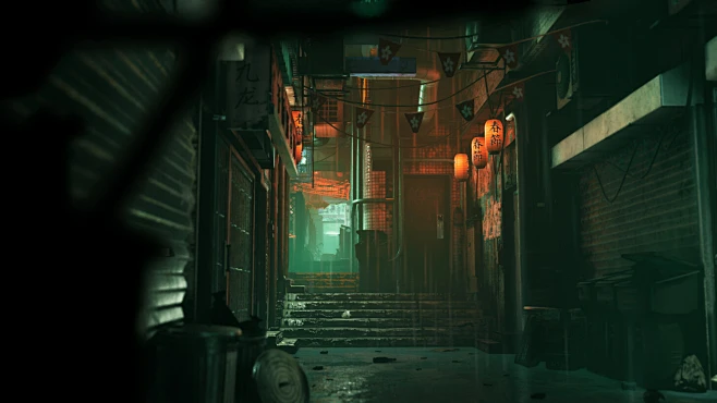 Hong Kong Alley Lighting - UE4, Tim Simpson : I took a couple evenings ...