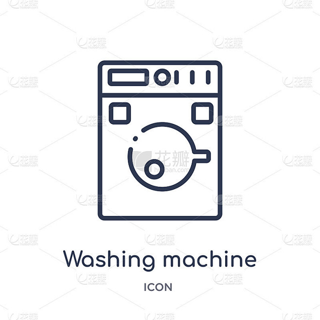 Linear washing machine icon from Cleaning outline