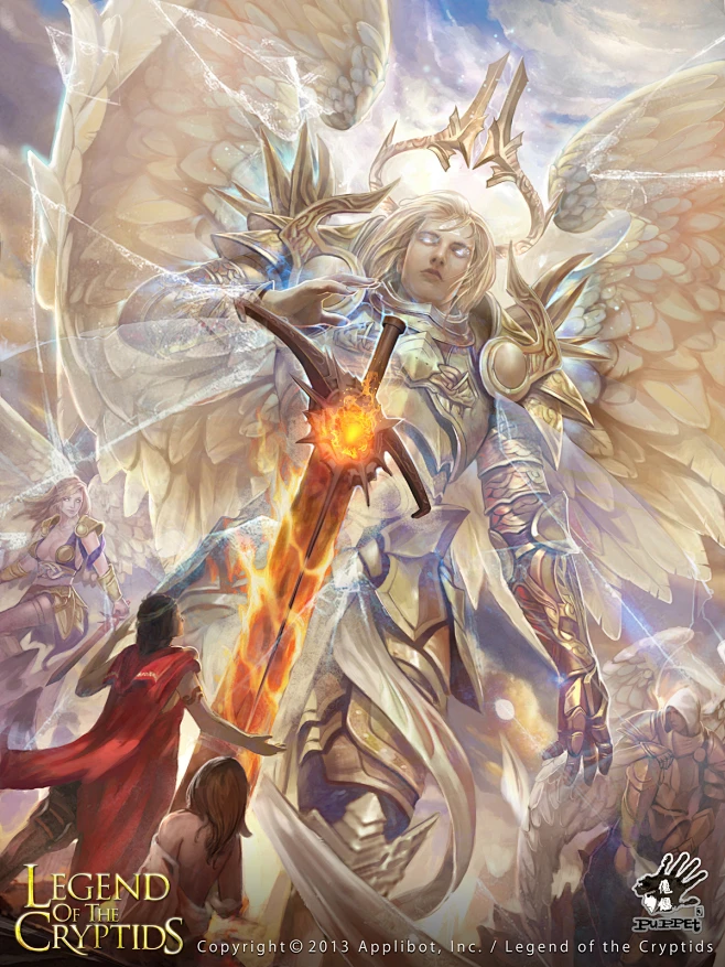 鸟人原画带翅膀的人天使原画来自cgbook.cn (117)图片_LEGEND OF THE CRYPTIDS卡版•艺术图片素材-花瓣网