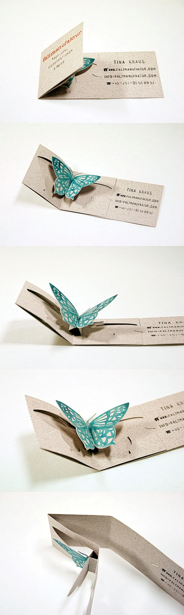 Faltmanufaktur Unique Folding Business Card and great idea for card or ...