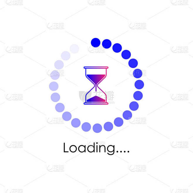 Loading progress or load circle icon vector graphi