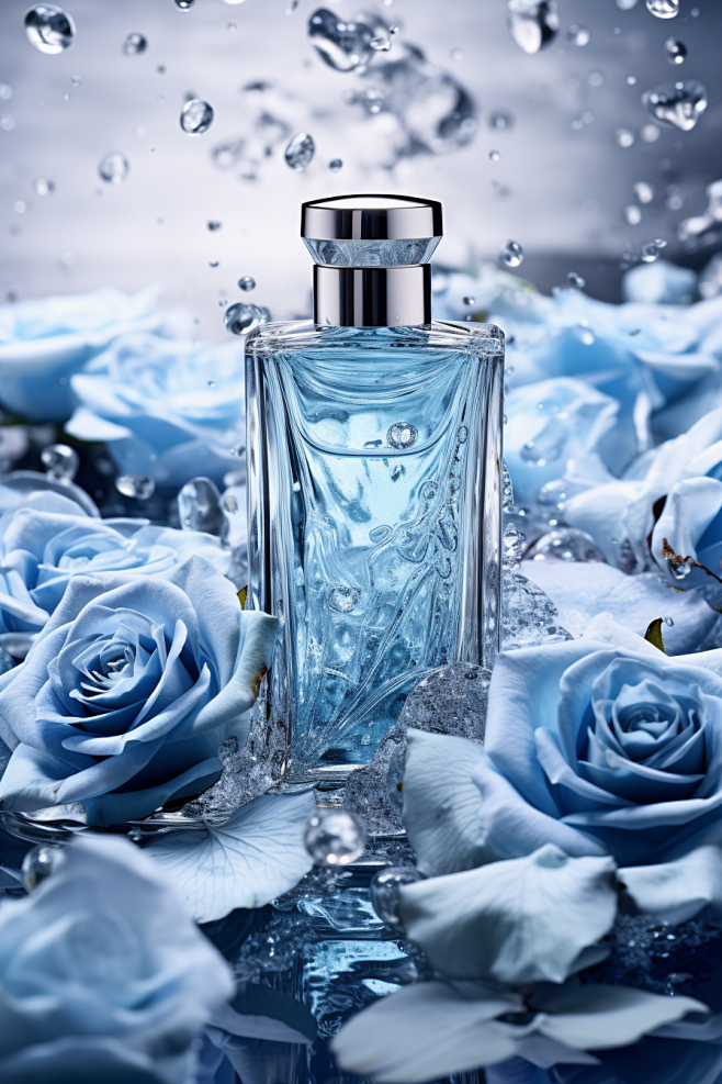 geomyidae_Perfume_Crushed_ice_Blue_Rose_Water_Product_photograp ...