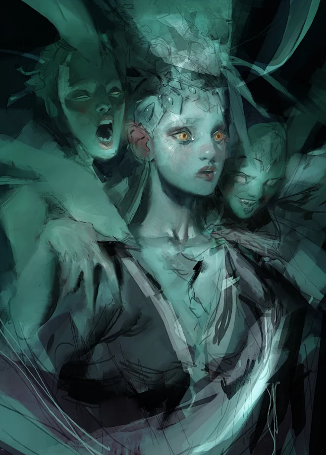 Haunted thoughts by medders-花瓣网