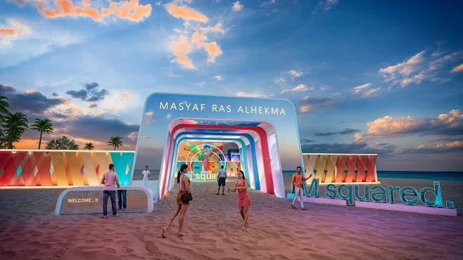 Event summer beach art concert Advertising Stage Render interior design ...