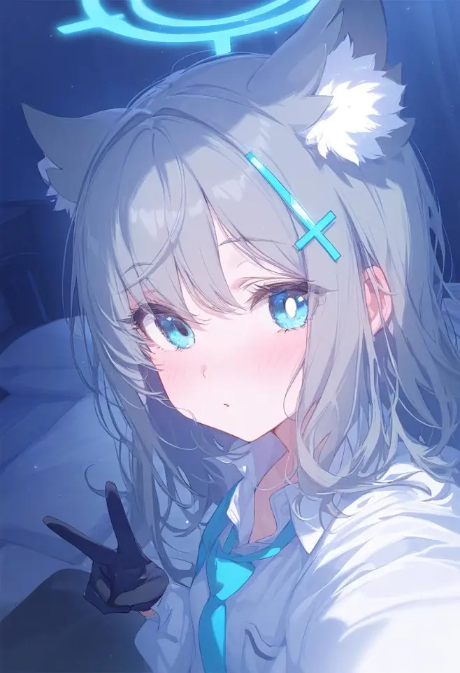 今天是白子生日，分享一些很好看的AI制作的白子美图_看图_碧蓝档案吧_百度贴吧-花瓣网