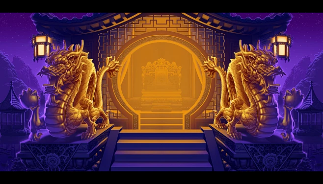 2D artwork slot background bg-花瓣网