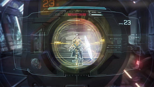 Halo 5 / Early Spartan helmet interior concept & HUD wire language ...
