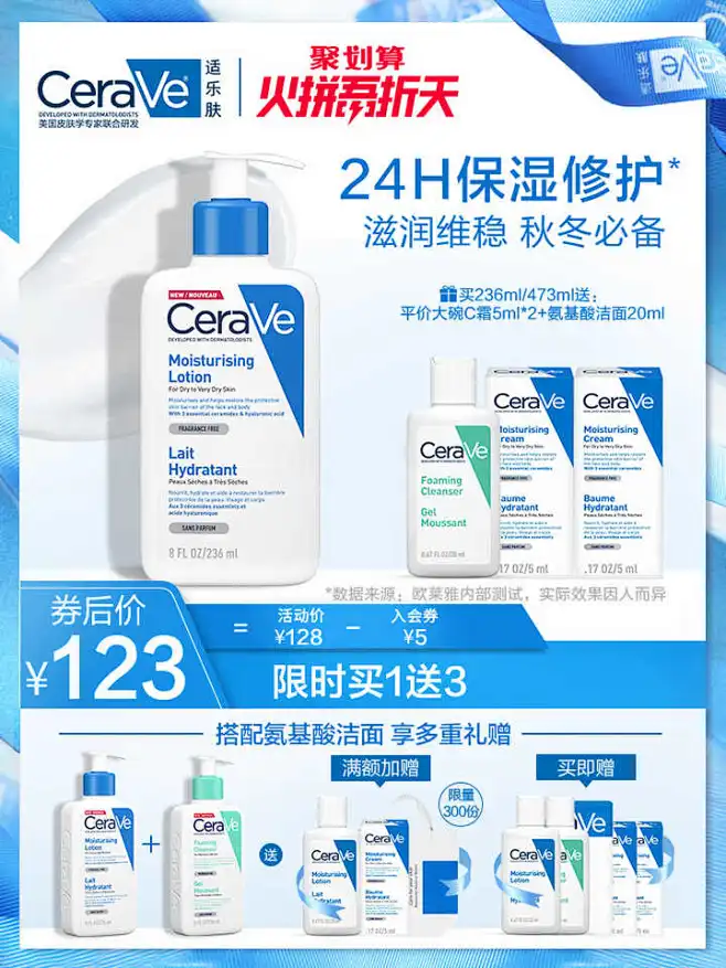 CeraVe C乳全天候修护屏障乳液 适乐肤神经酰胺补水保湿敏感肌女-花瓣网