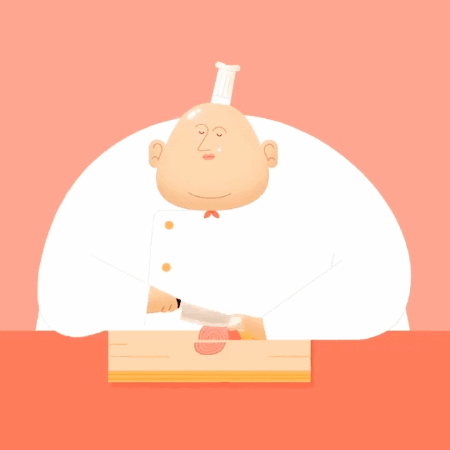 Jonas Mosesson的gif插画丨万物有灵，脑洞大开的“食物”小动画，可爱地表现2-花瓣网