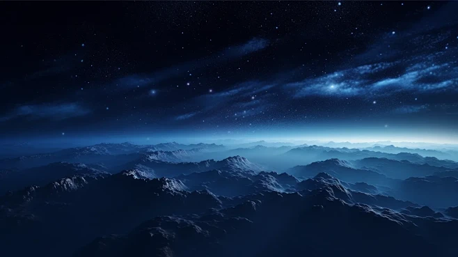 the endless night. A very dark sky but filled with stars. Very ...