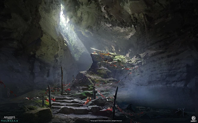 Assassin’s Creed Valhalla - Cave Mood Shot-花瓣网