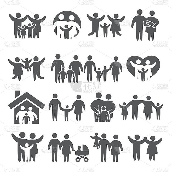 家庭图标设置在白色背景
