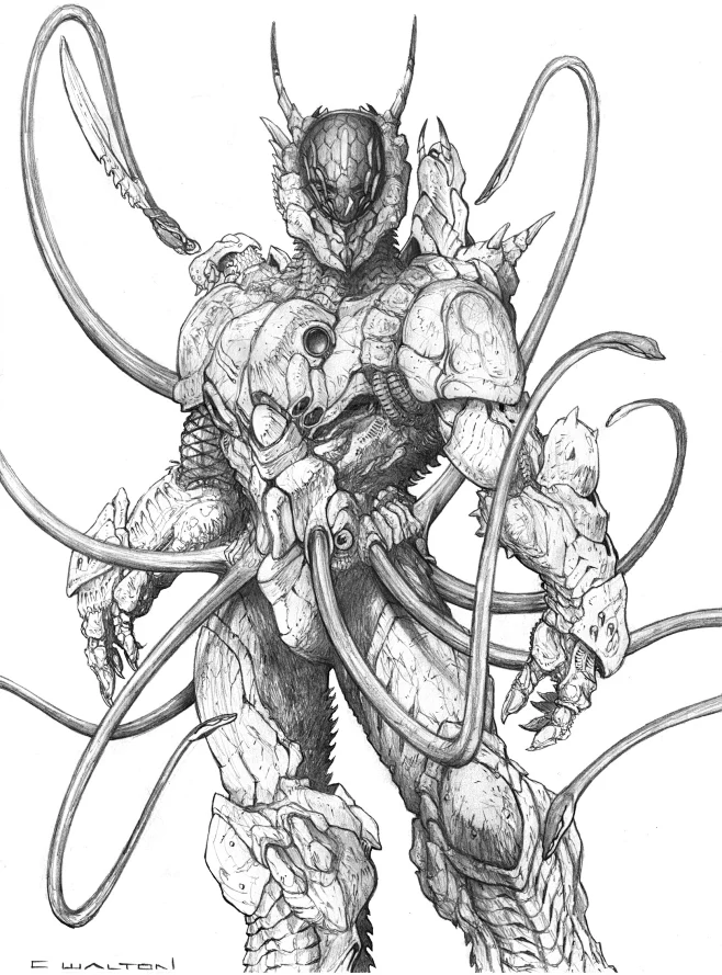 机械兽原画机械怪兽原画科幻怪兽原画来自cgbook.cn (551)-花瓣网