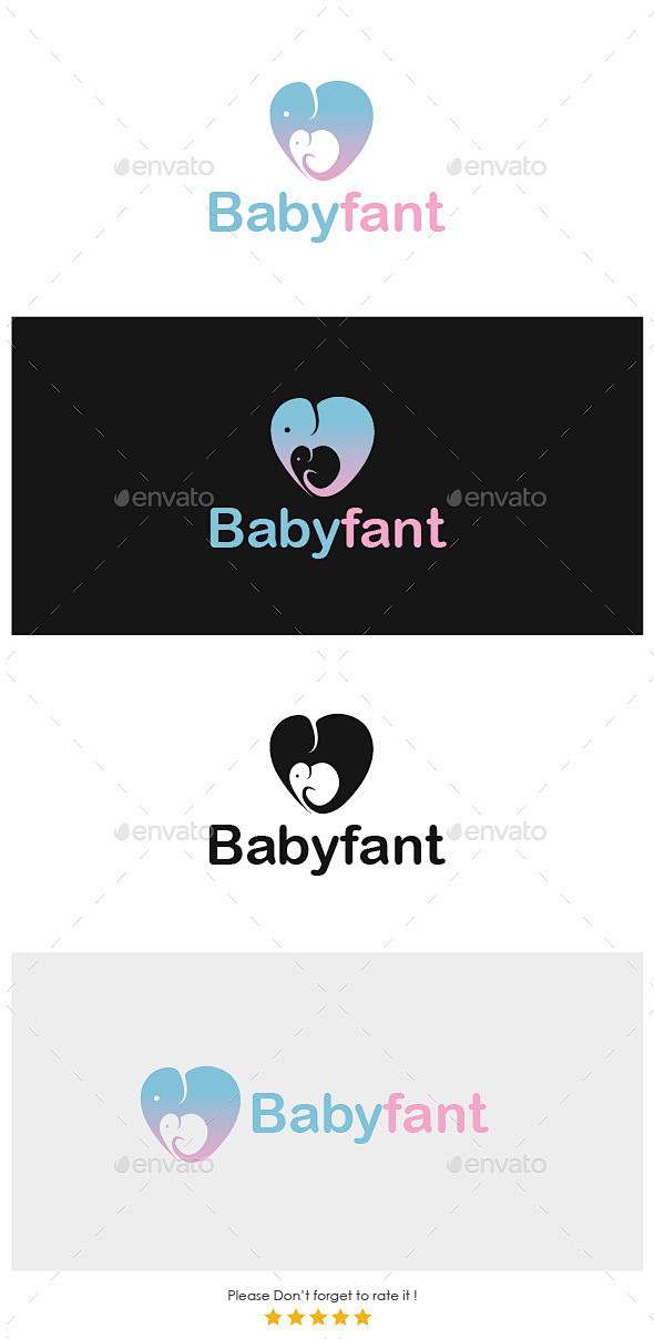 Babyfant婴儿标志——动物标志模板Babyfant Infants Logo - Animals Logo Templates婴儿,婴儿 ...