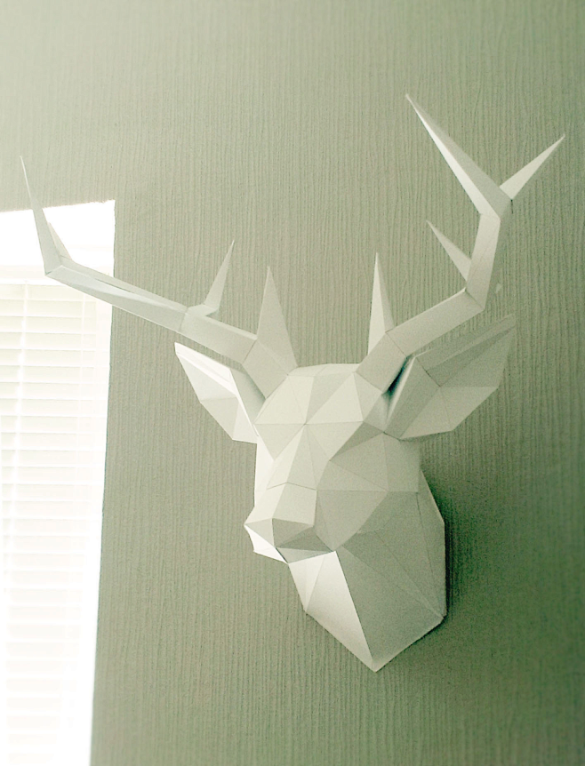 Paper head deer