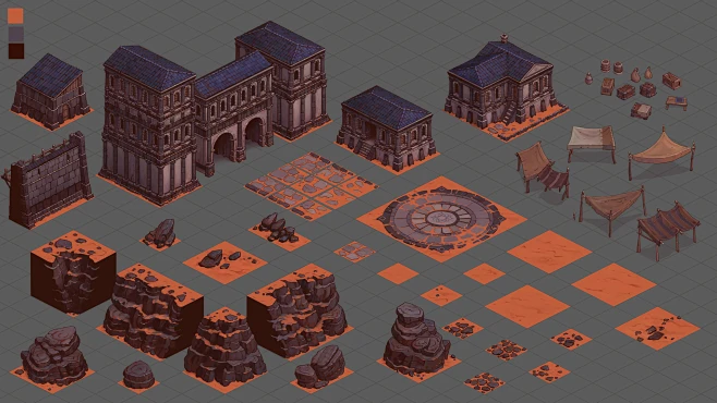 Dusty Outpost, Manuel Vormwald : Challenged myself to do a 2D Tileset ...