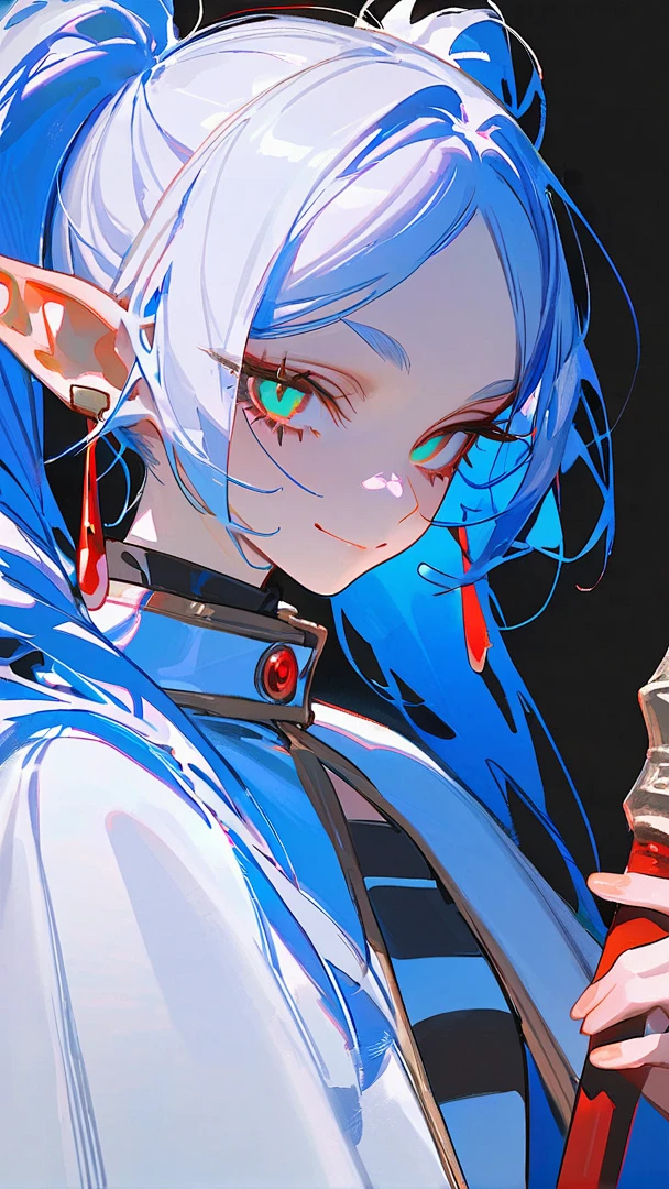 03142-259219678-line art,frieren,simple background,black background ...