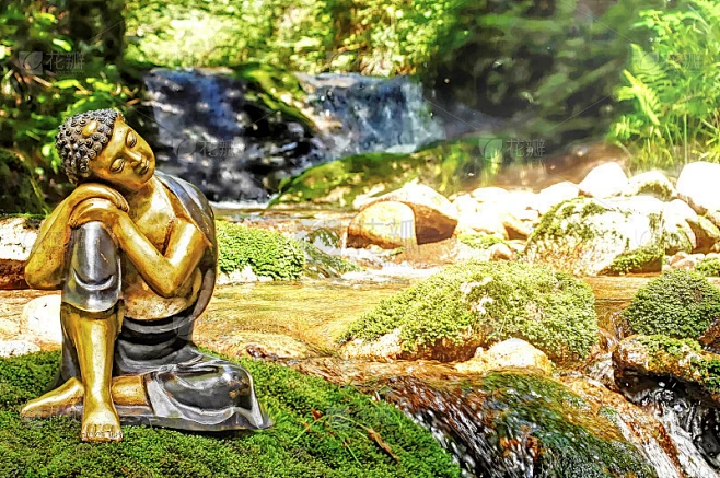 睡佛海滨素材-花瓣网