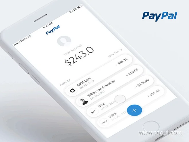 PayPal支付UI设计作品APP设计app界面首页素材资源模板下载-花瓣网