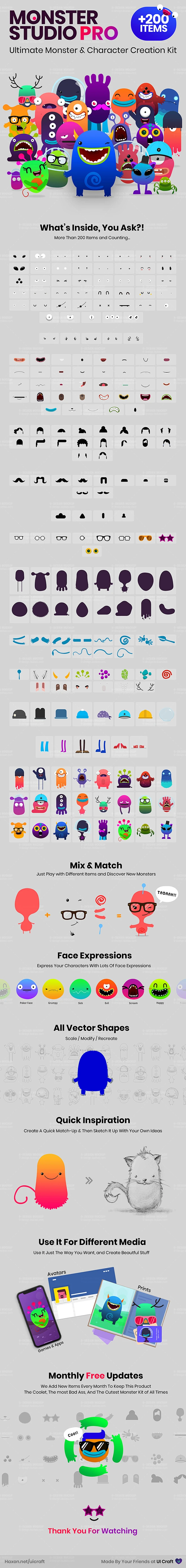 Monster Studio Pro 24款卡通怪物形象及角色创造工具矢量素材-淘宝网图片_AI插画图片素材-花瓣网