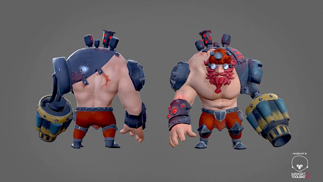 Cannon arm dwarf, Sergii Khomenko : Model created for the polycount ...