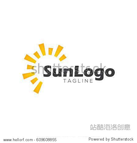 Sun logo design template