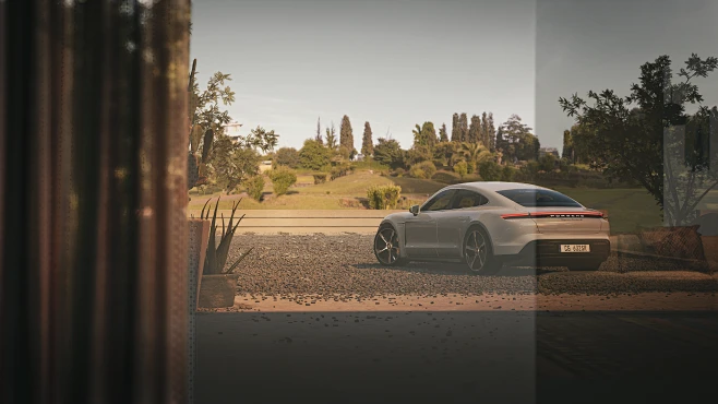 car CG CGI fullcgi Porsche Taycan UE5 Unreal Unreal Engine ...