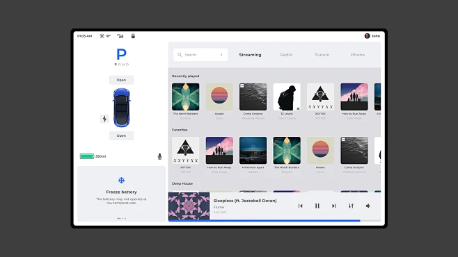 Tesla Model 3: UI redesign : Tesla Model 3: UI redesign图片_U丨HMI图片素材-花瓣网