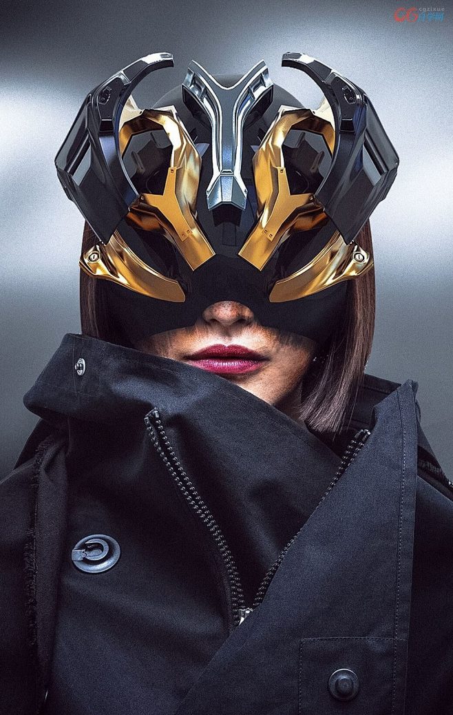 瑞典概念艺术家 Abrar Khan 赛博朋克战士