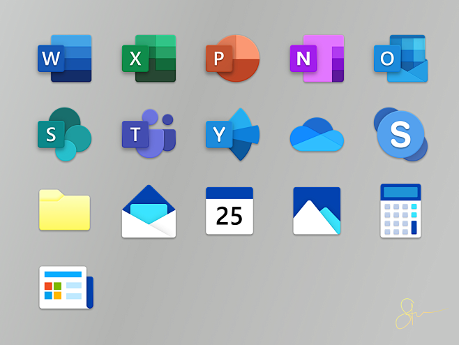 Office icons windows apps icons 3x