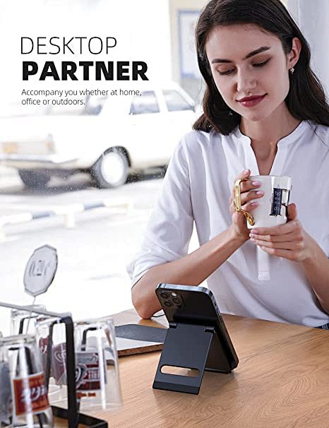 Amazon.com: Lamicall Portable Cell Phone Stand - Aluminum Foldable ...