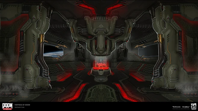 DOOM Eternal - Fortress of Doom Interior Environment, Emerson Tung ...