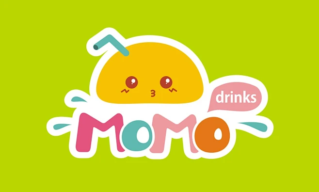 MOMO饮品logo设计-花瓣网