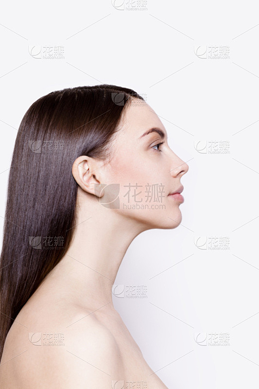 侧面像,青年女人,自然美,肖像,垂直画幅,美,彩妆,美人,化妆用品,白人