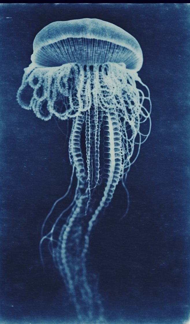 Cyanotype Portuguese Man O War