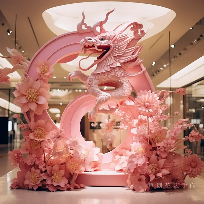 引爆人气的龙｜国庆商业美陈装置-花瓣网